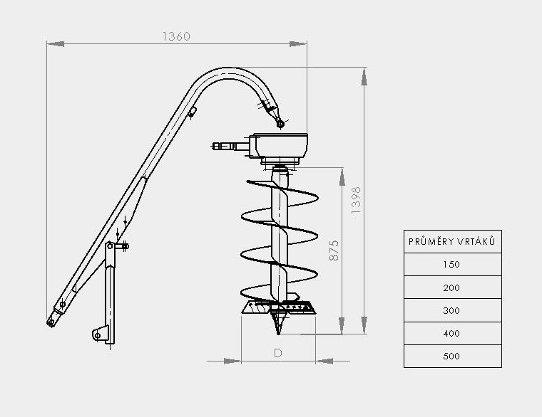APV-175 Earth Auger - Agroservis Šálek